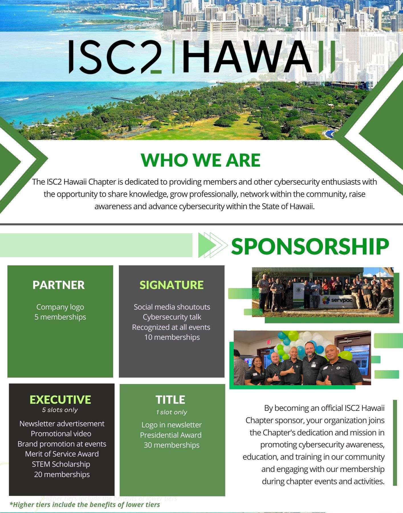 Sponsorship Information – ISC2 Hawaii Chapter
